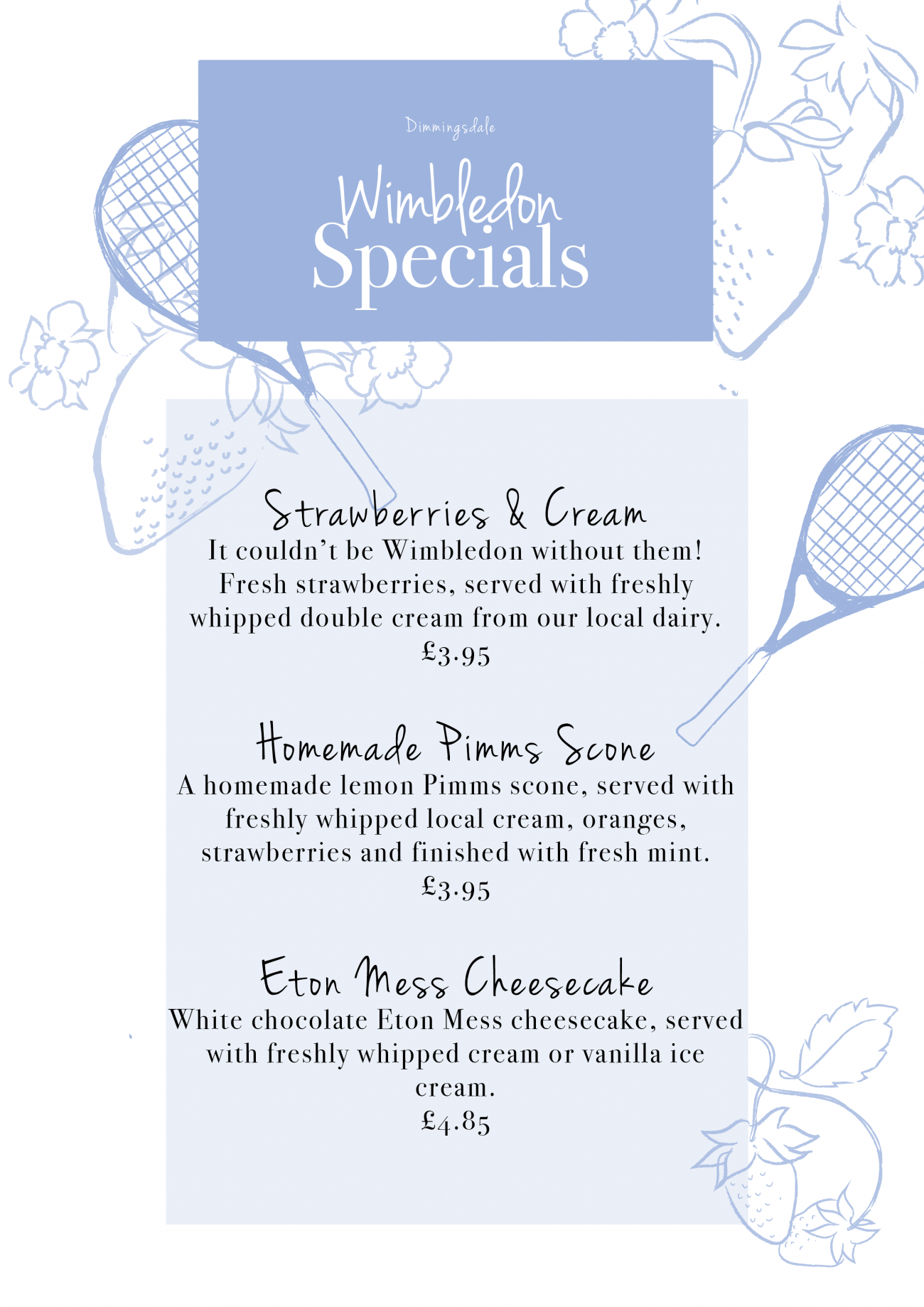 Wimbledon Celebrations - Ramblers Retreat Ramblers Retreat | Dimmingsdale