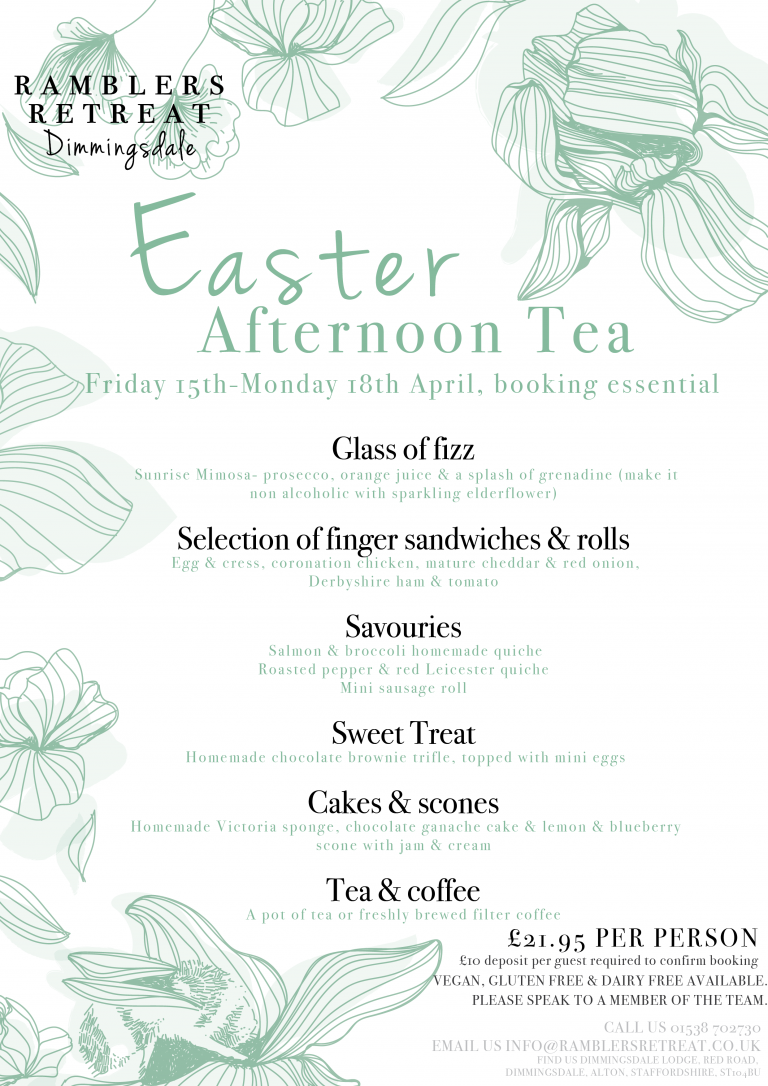 Easter Afternoon Teas - Ramblers Retreat Ramblers Retreat | Dimmingsdale