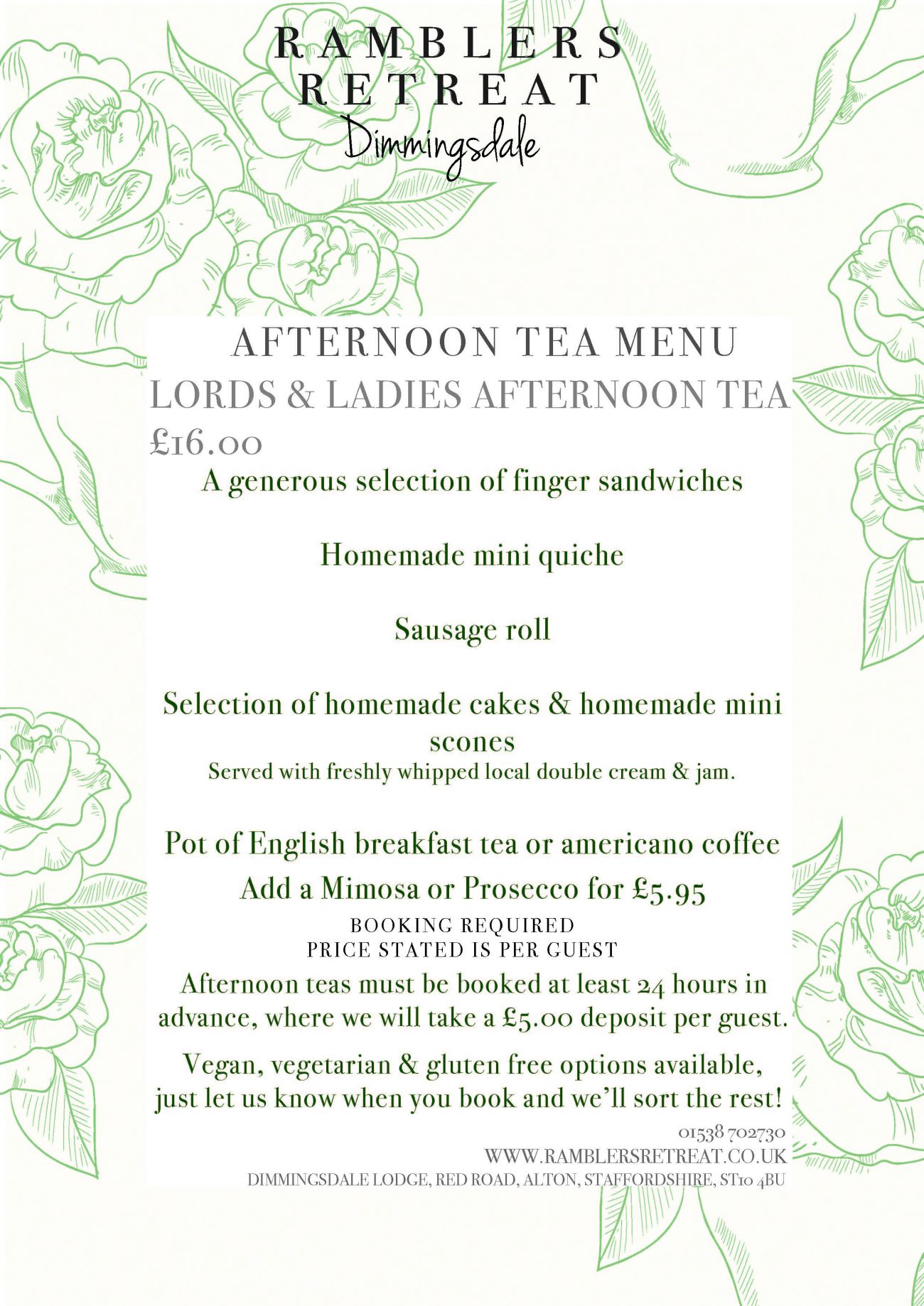 Afternoon Tea Jul 2022 | Ramblers Retreat | Dimmingsdale