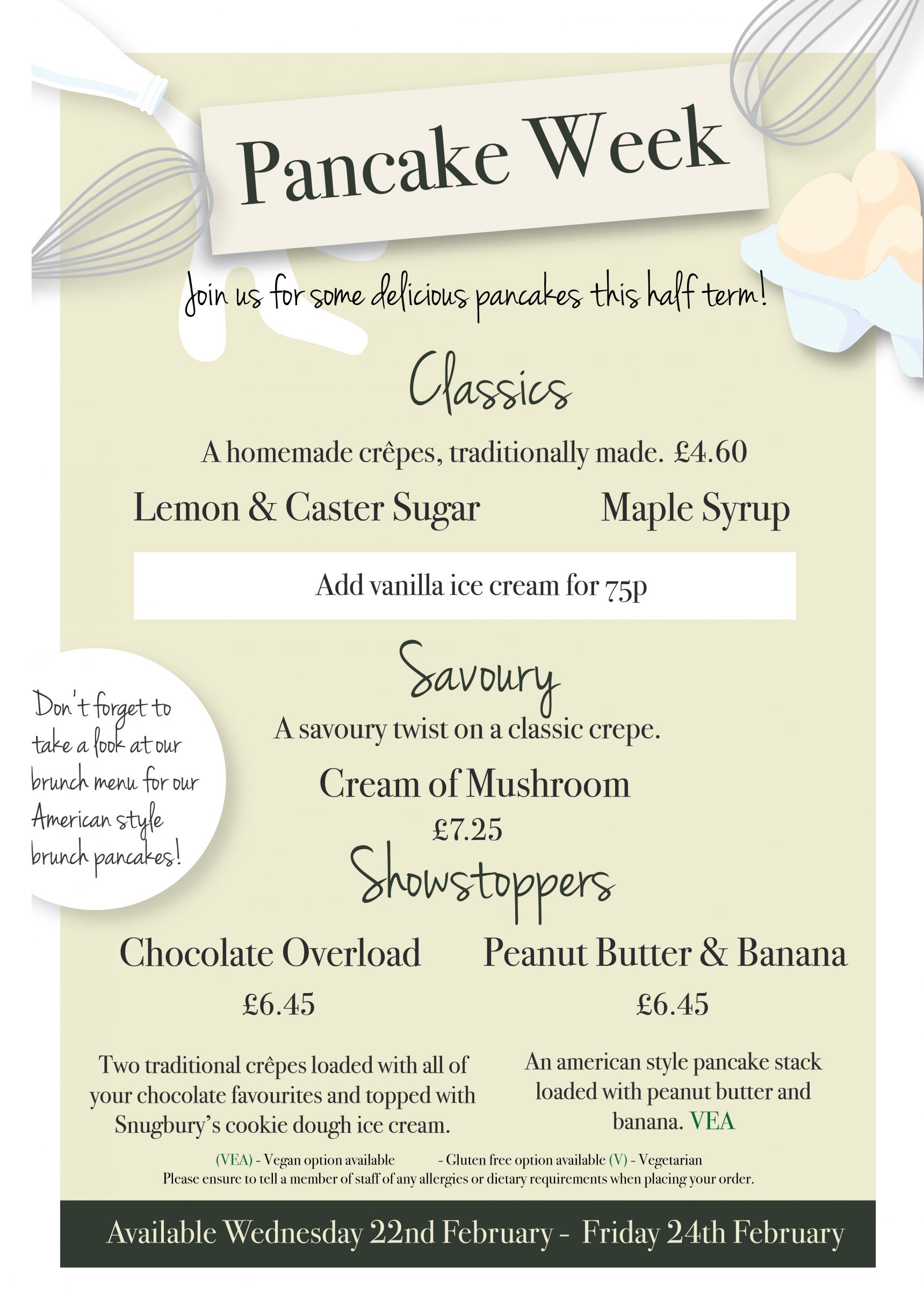 Pancake Week - Ramblers Retreat Ramblers Retreat | Dimmingsdale