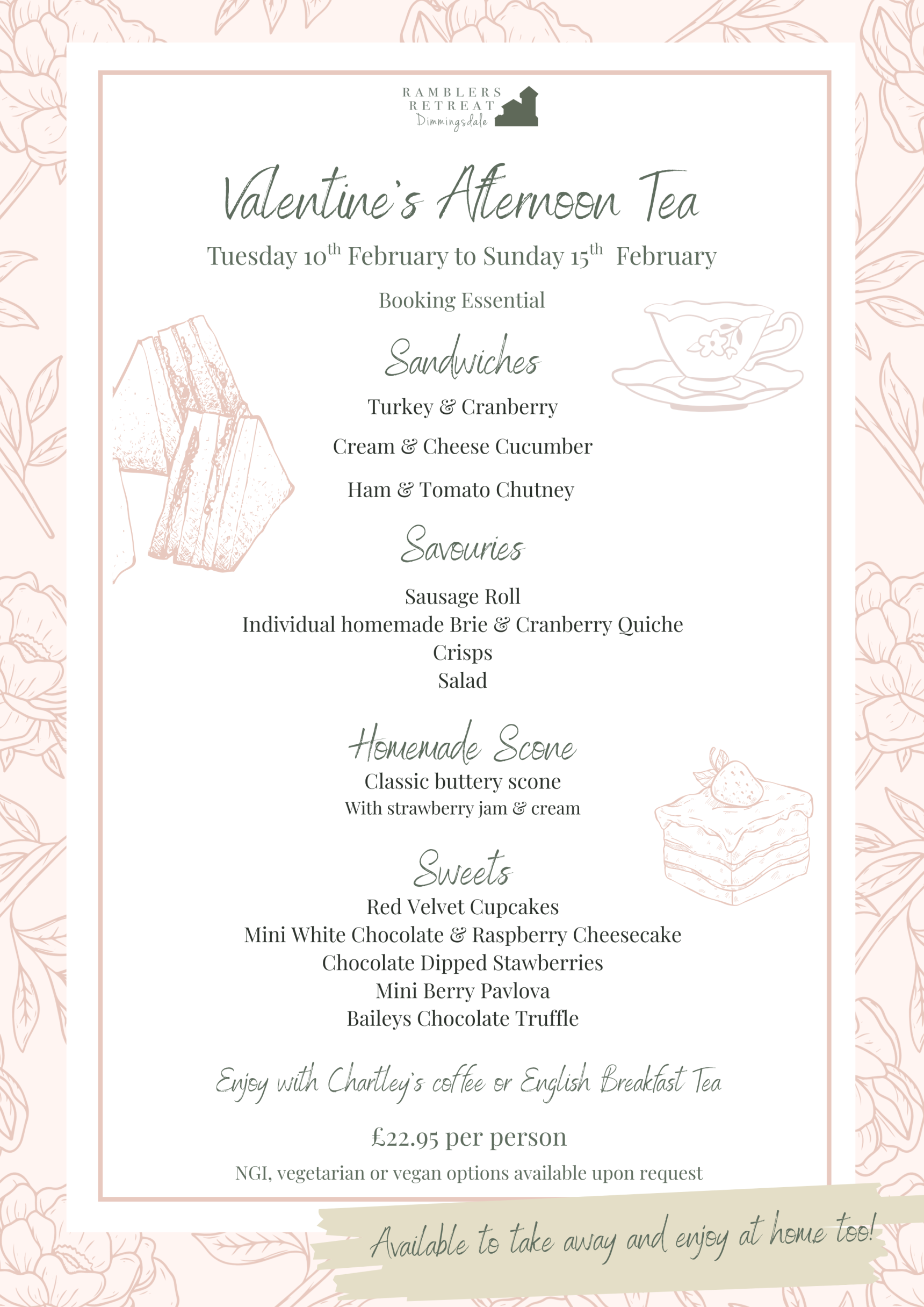 Valentine's Afternoon Tea - Ramblers Retreat Ramblers Retreat ...
